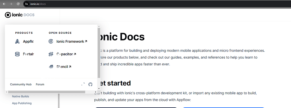 'ionic.io/docs' has small issue in chrome browser - tutorials - Ionic Forum