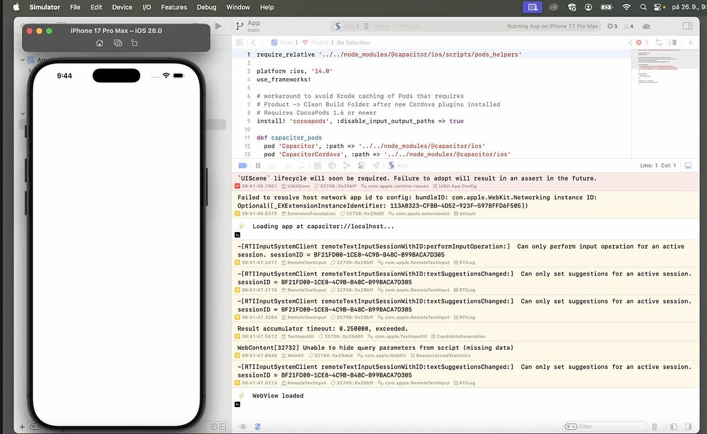 iOS blank screen on app launch - Capacitor - Ionic Forum