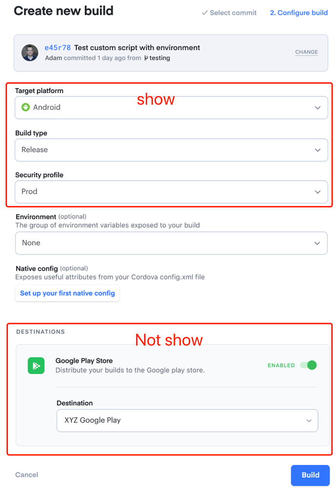 Ionic-Appflow: deploy to Apple Store, no destination option showing up - Appflow - Ionic Forum