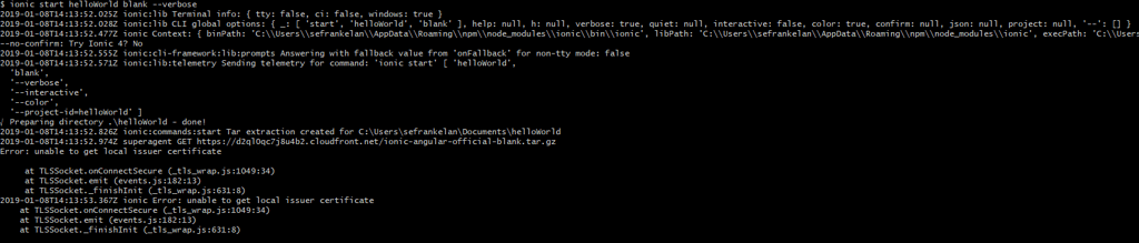 Unable to get local issuer certificate - Ionic Framework - Ionic Forum