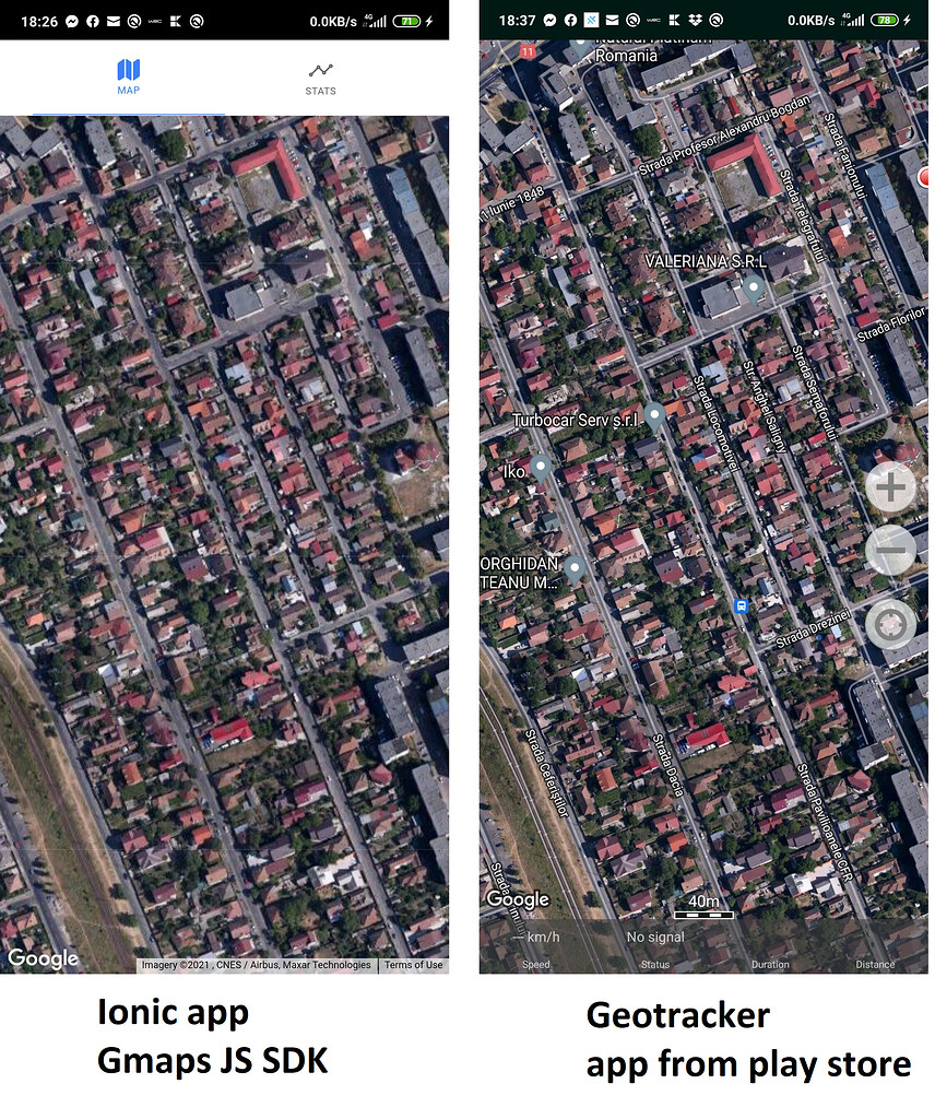 Low quality google maps imagery - Ionic Framework - Ionic Forum
