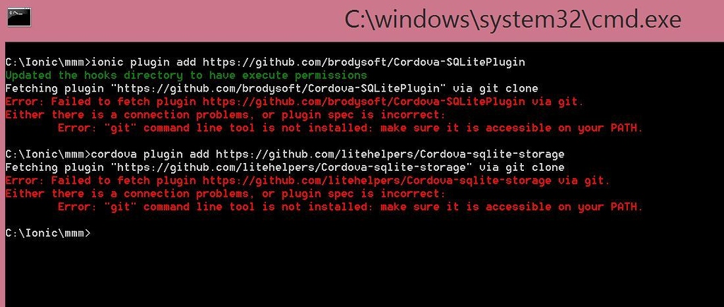 I can not install the SQlite plugin - Ionic Forum