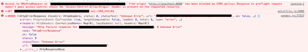Handling CORS issue when WAF(Web Application Firewall) blocks the request - Ionic Angular ...