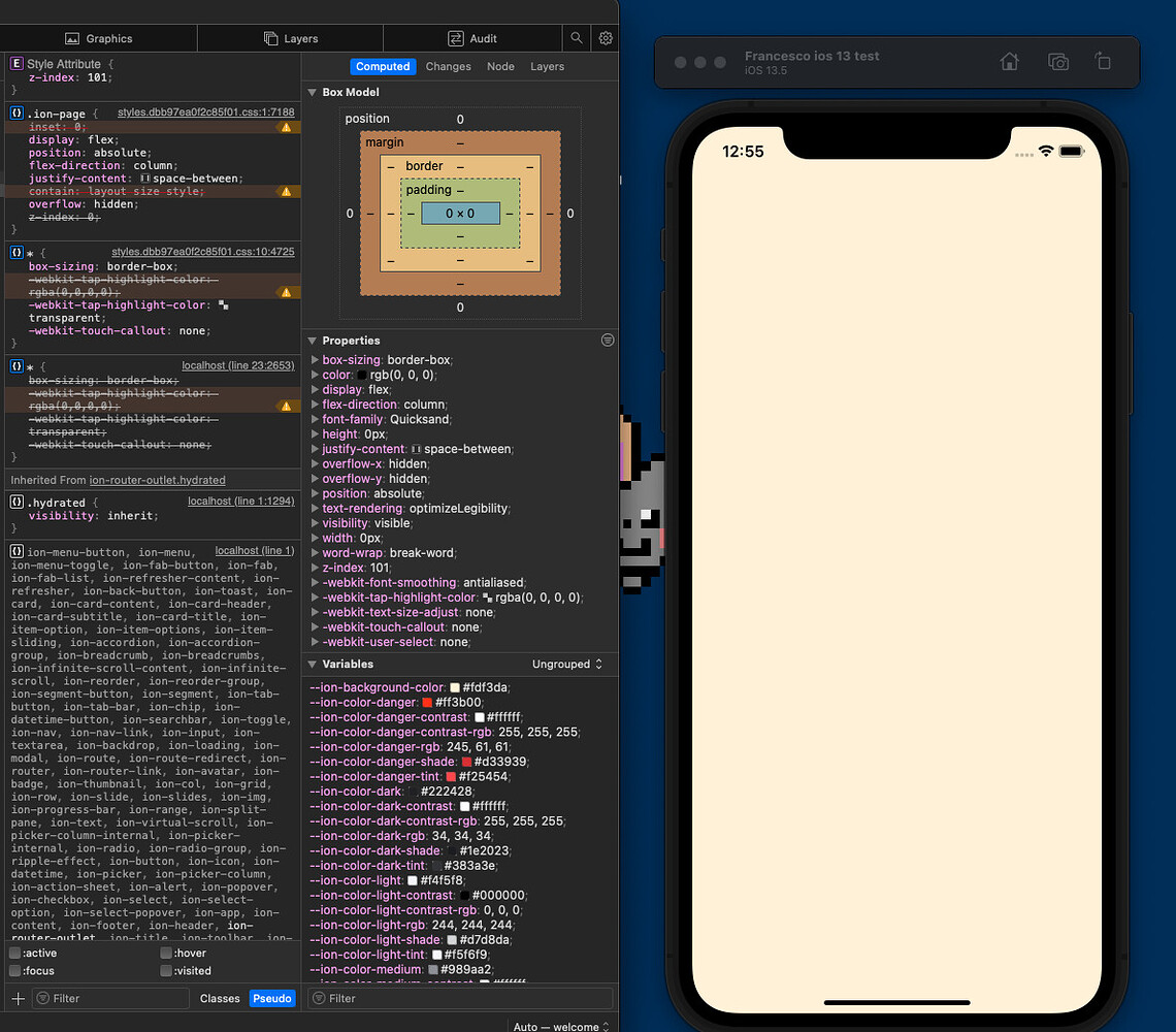 Ionic 6 --prod build gives white screen in ios versions 14.4 and lower - Ionic Angular - Ionic Forum