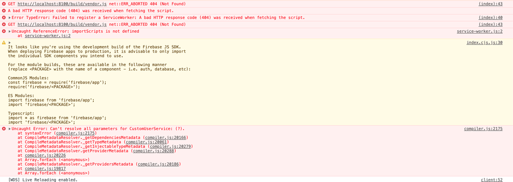 Ionic app white screen serviceworker error - ionic-v3 - Ionic Forum