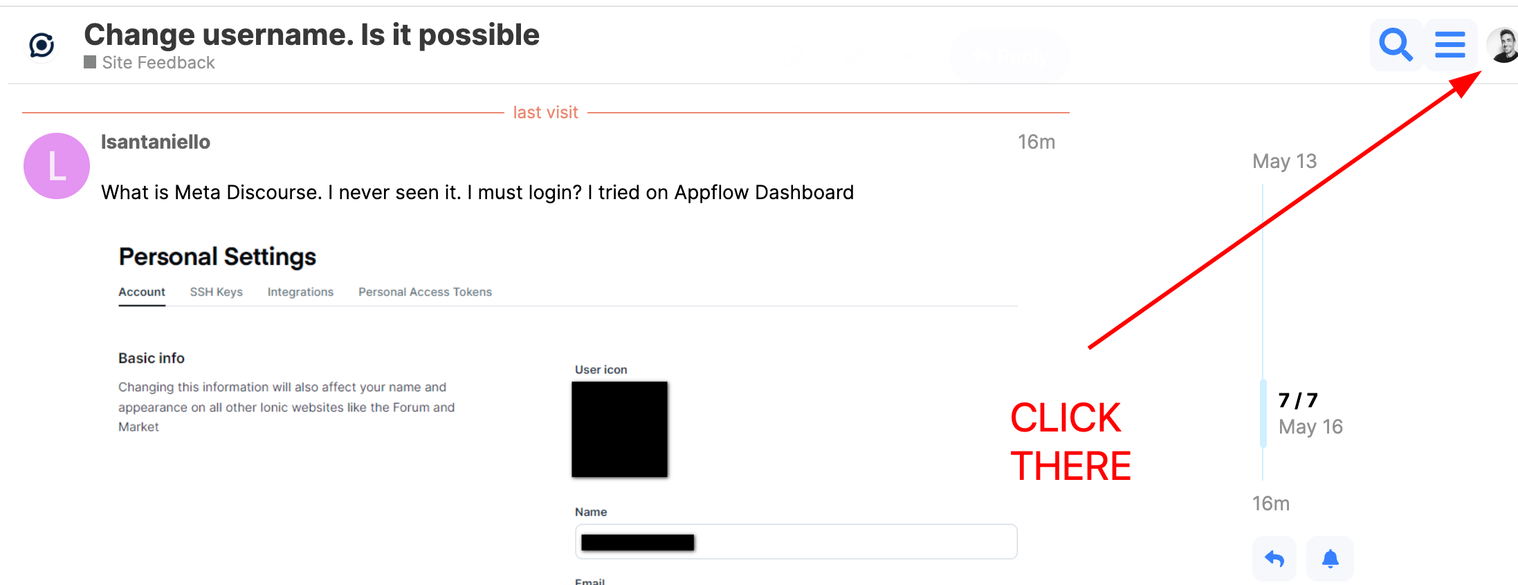 Change username. Is it possible - Site Feedback - Ionic Forum