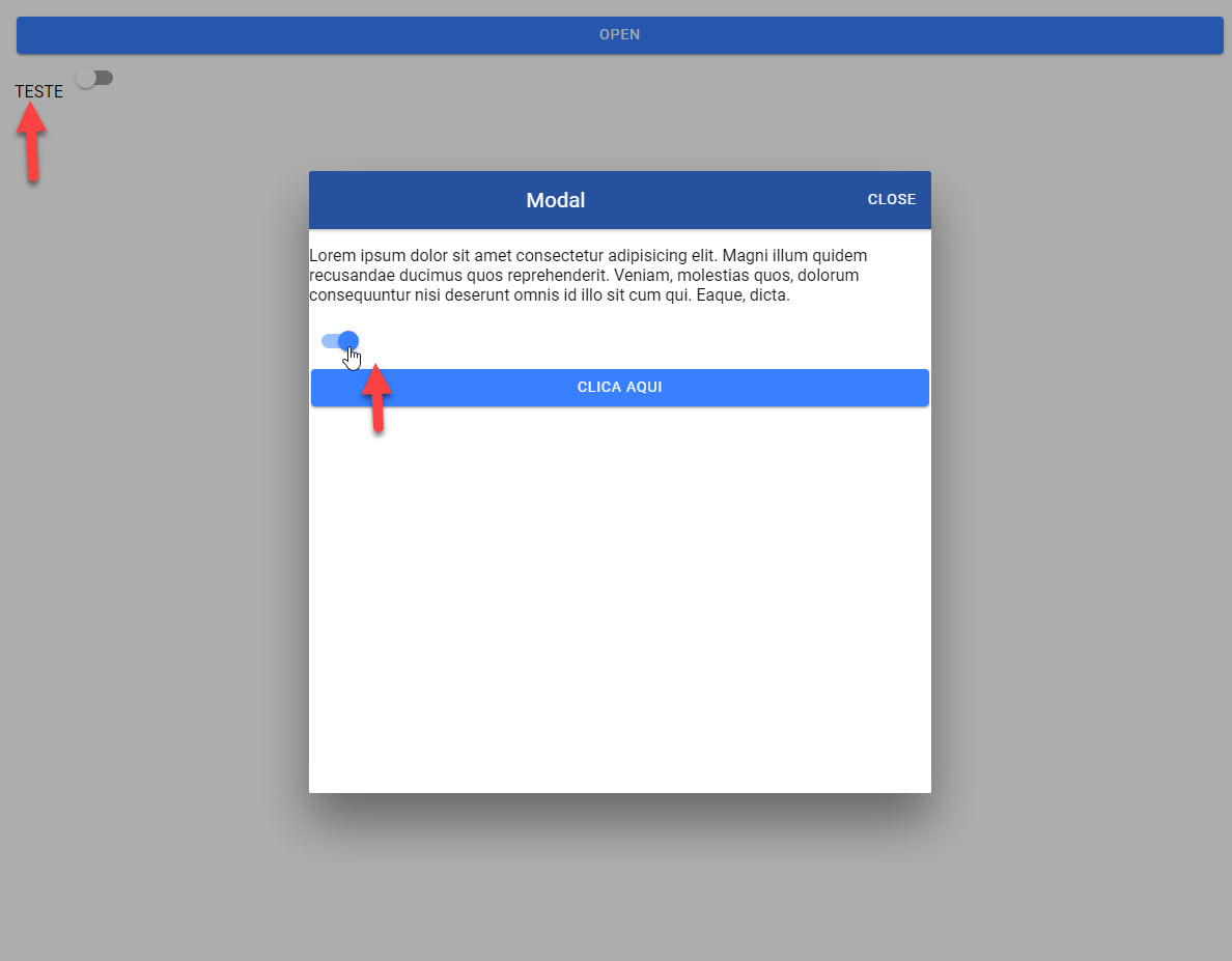 Ion modal Does Not Display Events Triggered By TS Ionic Framework