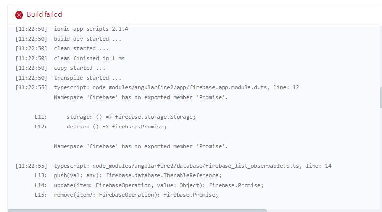 Namespace Firebase Has No Exported Member Promise Ionic V3 Ionic Forum
