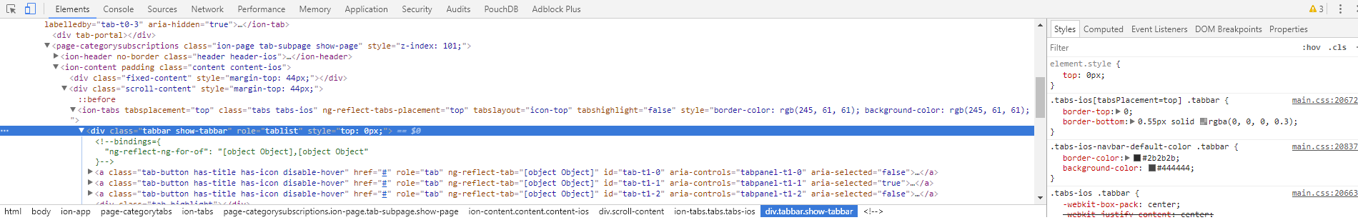 How to set color from a variable with the Hex code on a tab bar? - ionic-v3 - Ionic Forum