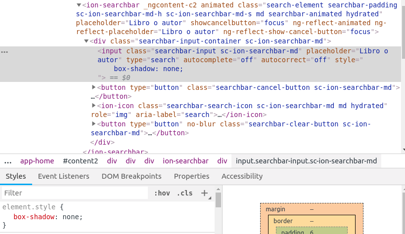 Ionic 4 Remove Shadow Box From Ion searchbar Ionic v3 Ionic Forum