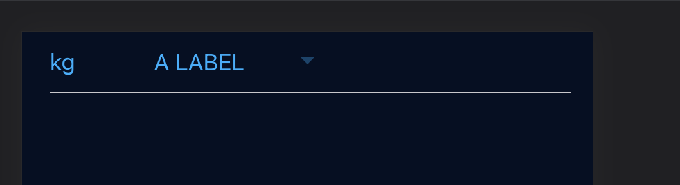 How to set a label in between the select value and the arrow (ion ...