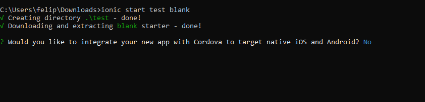 Error starting new project on ionic 3 - Ionic Framework - Ionic Forum