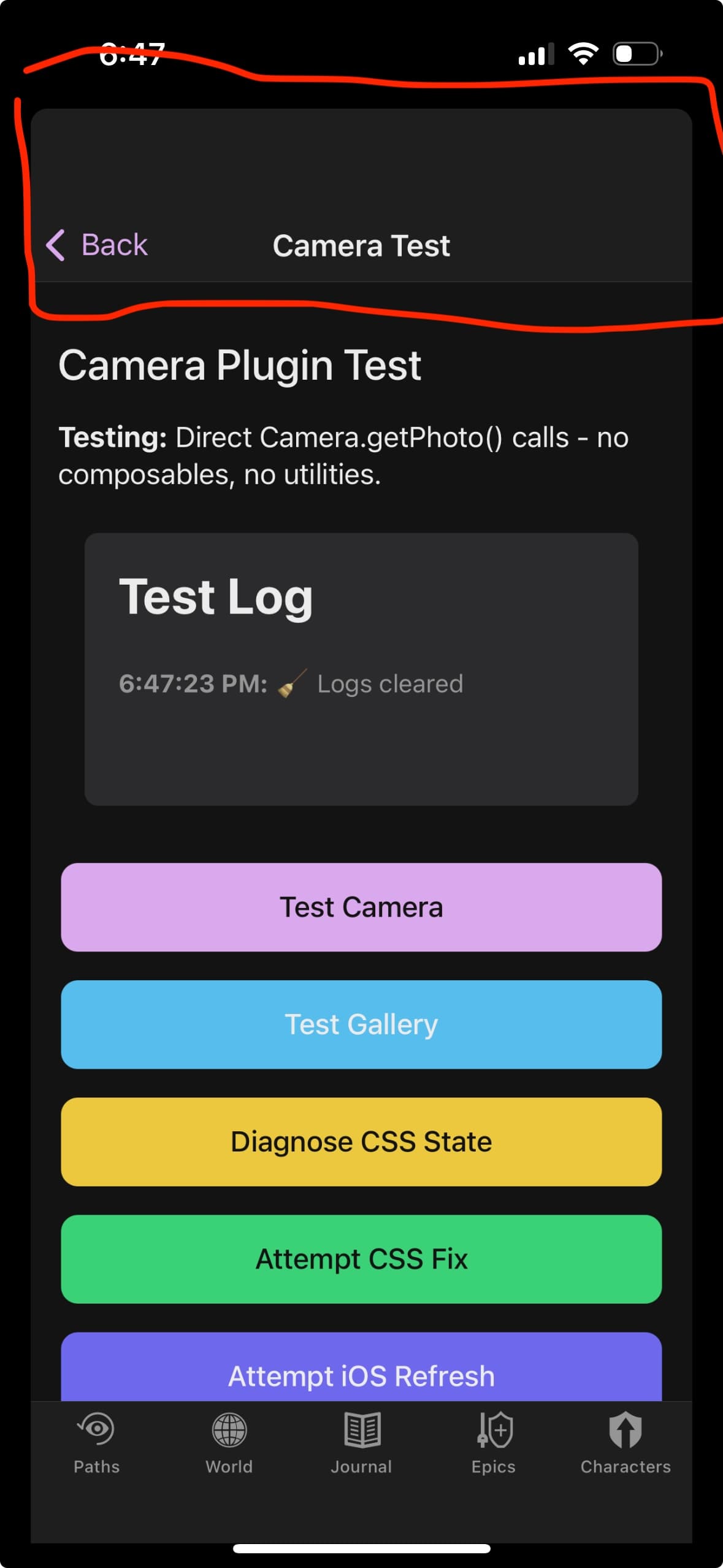 Capacitor Camera Plugin: iOS View Corruption first time run - Capacitor ...
