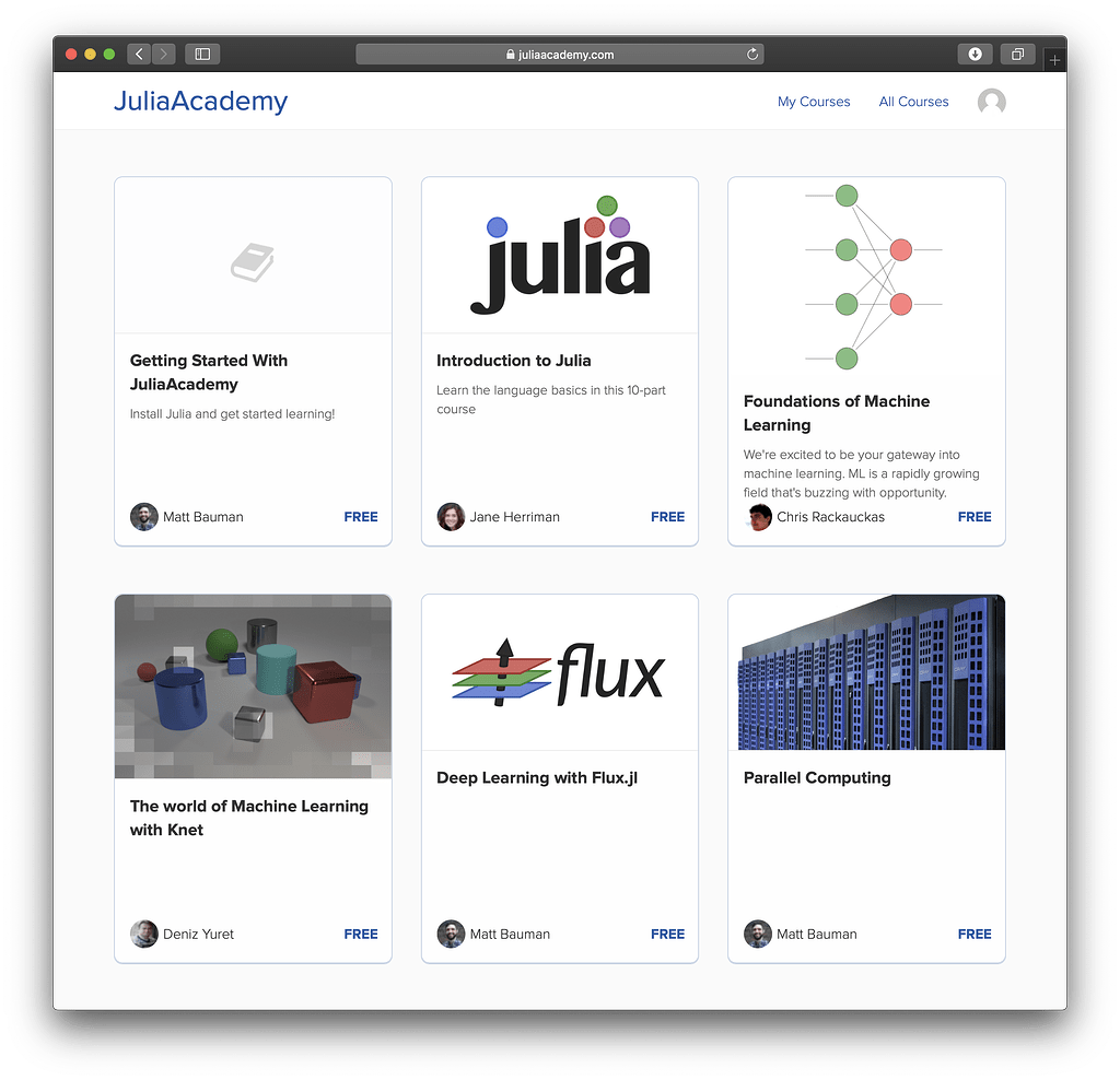 JuliaAcademy is now free - Teaching & Outreach - Julia Programming Language