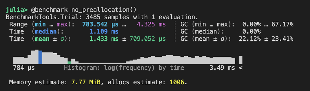 Pre-allocating array efficiency - Performance - Julia Programming Language