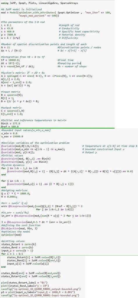 Using JuMP to solve the heat equation - performance tips requested - Optimization (Mathematical ...