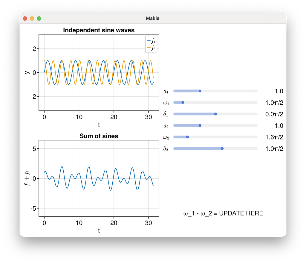 Update text value when changing an Observable in GLMakie - Visualization - Julia Programming ...