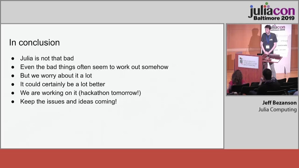 JuliaCon 2019 | What's Bad About Julia - 2019 - Julia Programming Language
