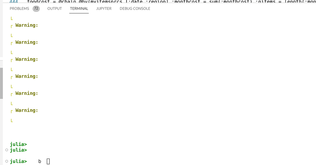 VSCode julia terminal goes partially white-on-white after screensaver wake (linux) - General ...