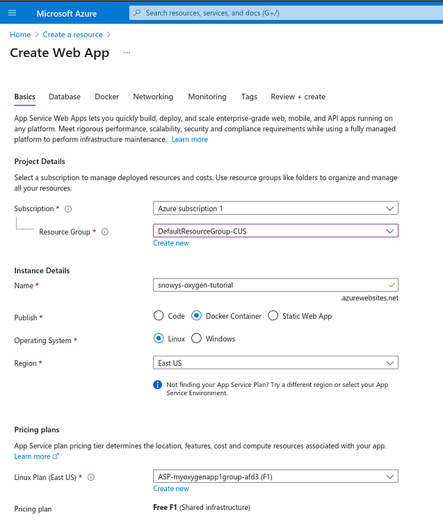 Tutorial: Deploying an Oxygen.jl app to Microsoft Azure - Web Stack - Julia Programming Language