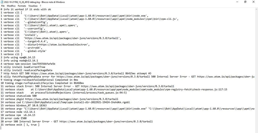 Installing "uber-juno@0.3.0" failed in atom - General Usage - Julia Programming Language