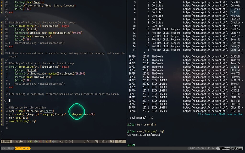 Neovim + Tmux sending a full function to the REPL like VSCode - Tooling - Julia Programming Language