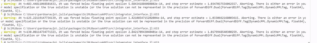 Problem not finding initial step in Bayesian Differential Equations Turing - General Usage ...