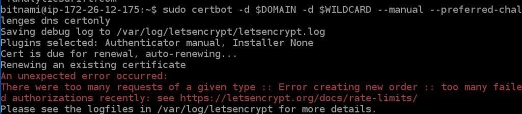 Accidentally Deleted the TXT record while certificate renewal - Help ...