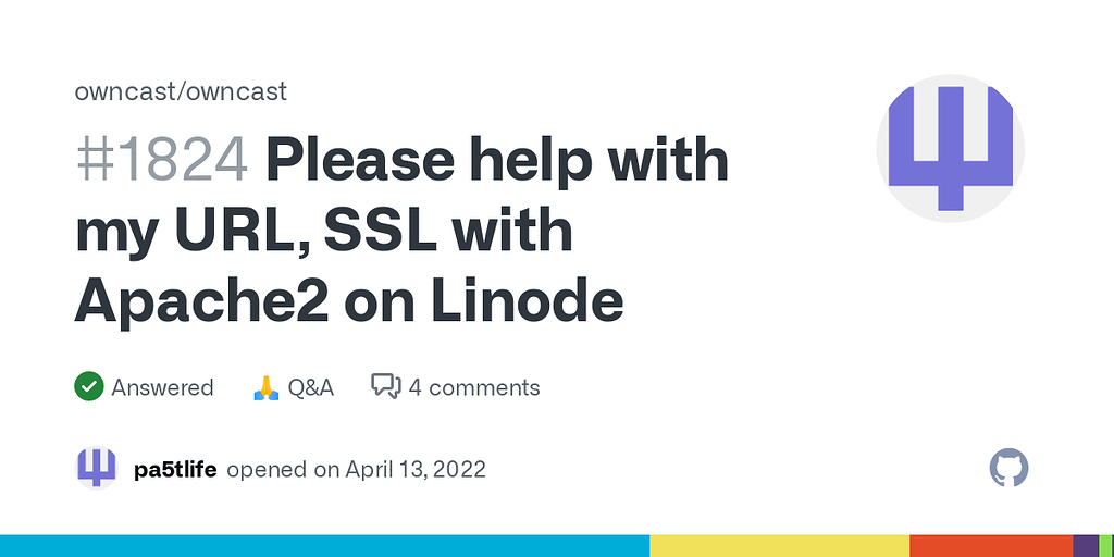 Help with apache reverse proxy to get SSL for my Owncast stream server ...
