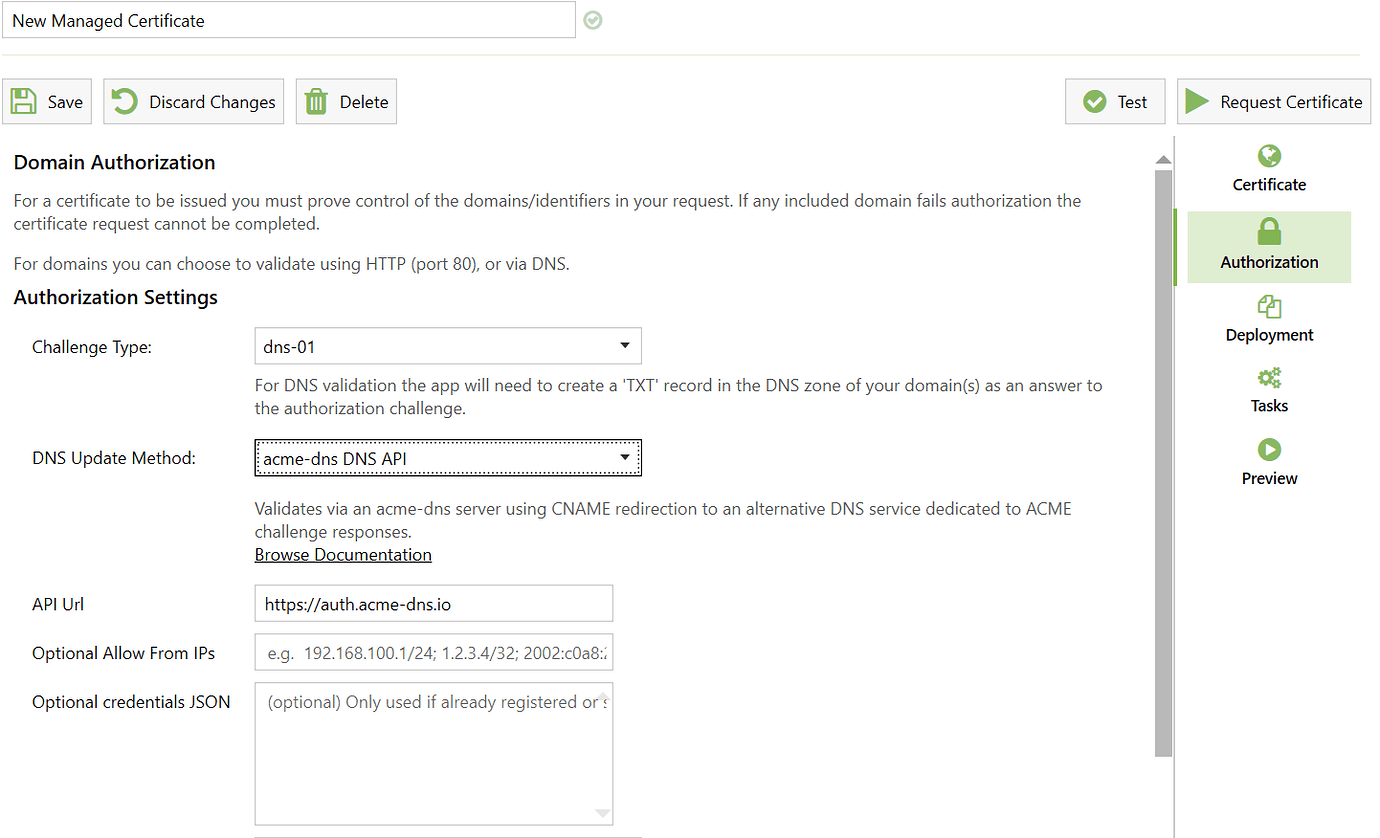 Windows with custom acme-dns - Help - Let's Encrypt Community Support