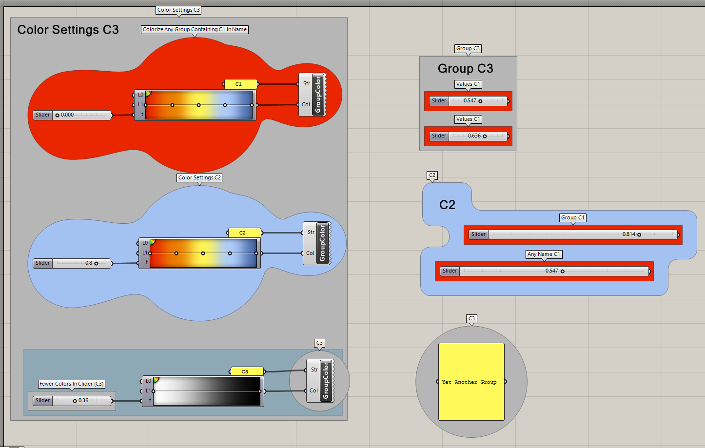 Automatically change group color by general rules? - Grasshopper ...