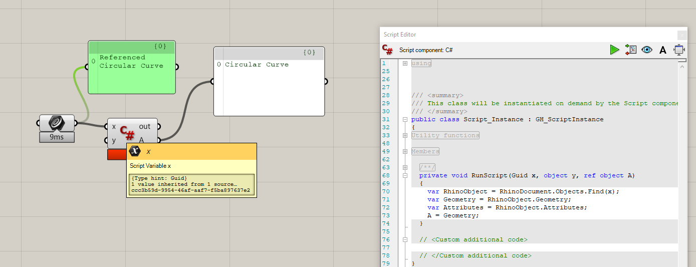 Getting GUID of rhinoGeometry from inside c# component - without using ...