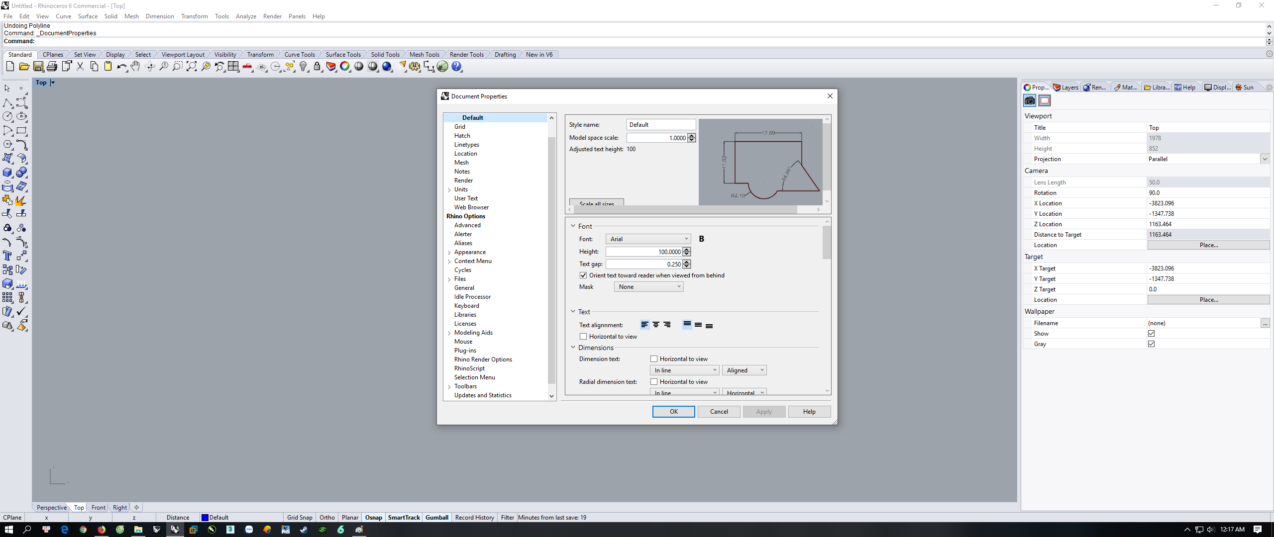 How change text size of dim in pythonscript - Scripting - McNeel Forum