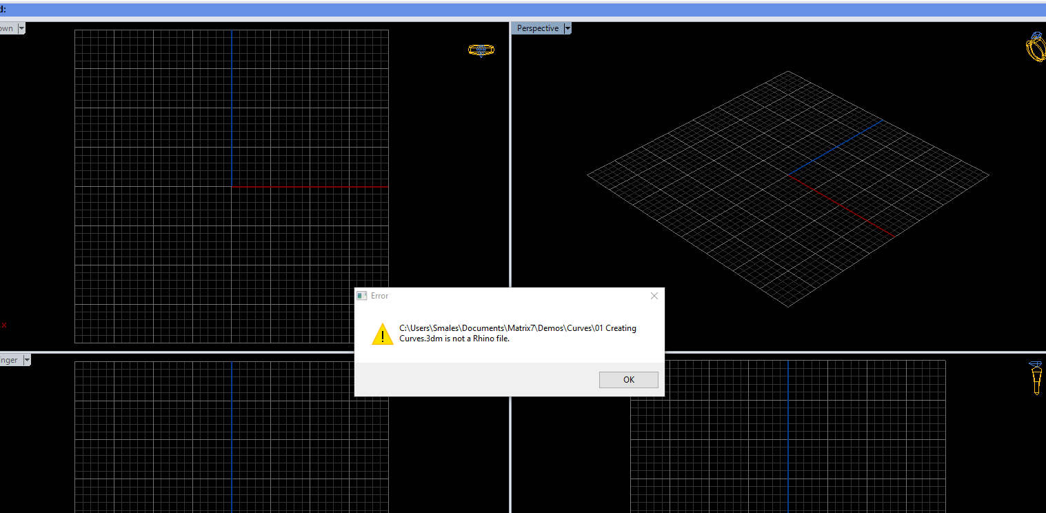 Rhino 5 doesn't recognize matrix 7.5 3dm tutorial files - Rhino for ...