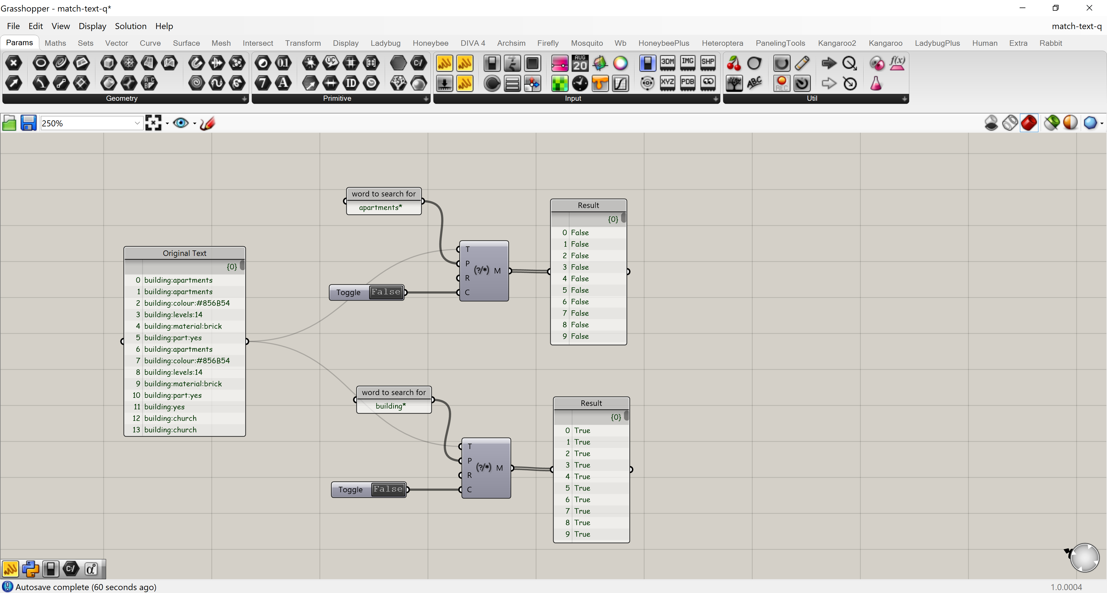 Match text component - Grasshopper - McNeel Forum