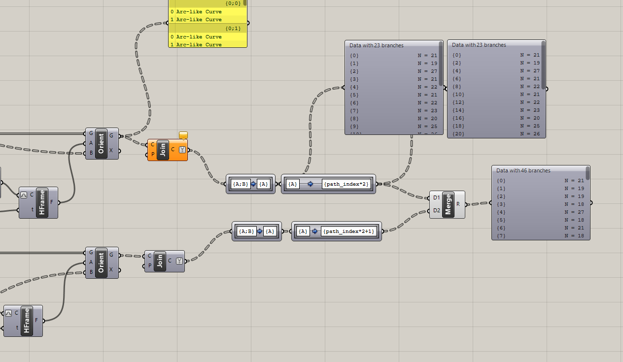 Combining two data trees - Grasshopper - McNeel Forum