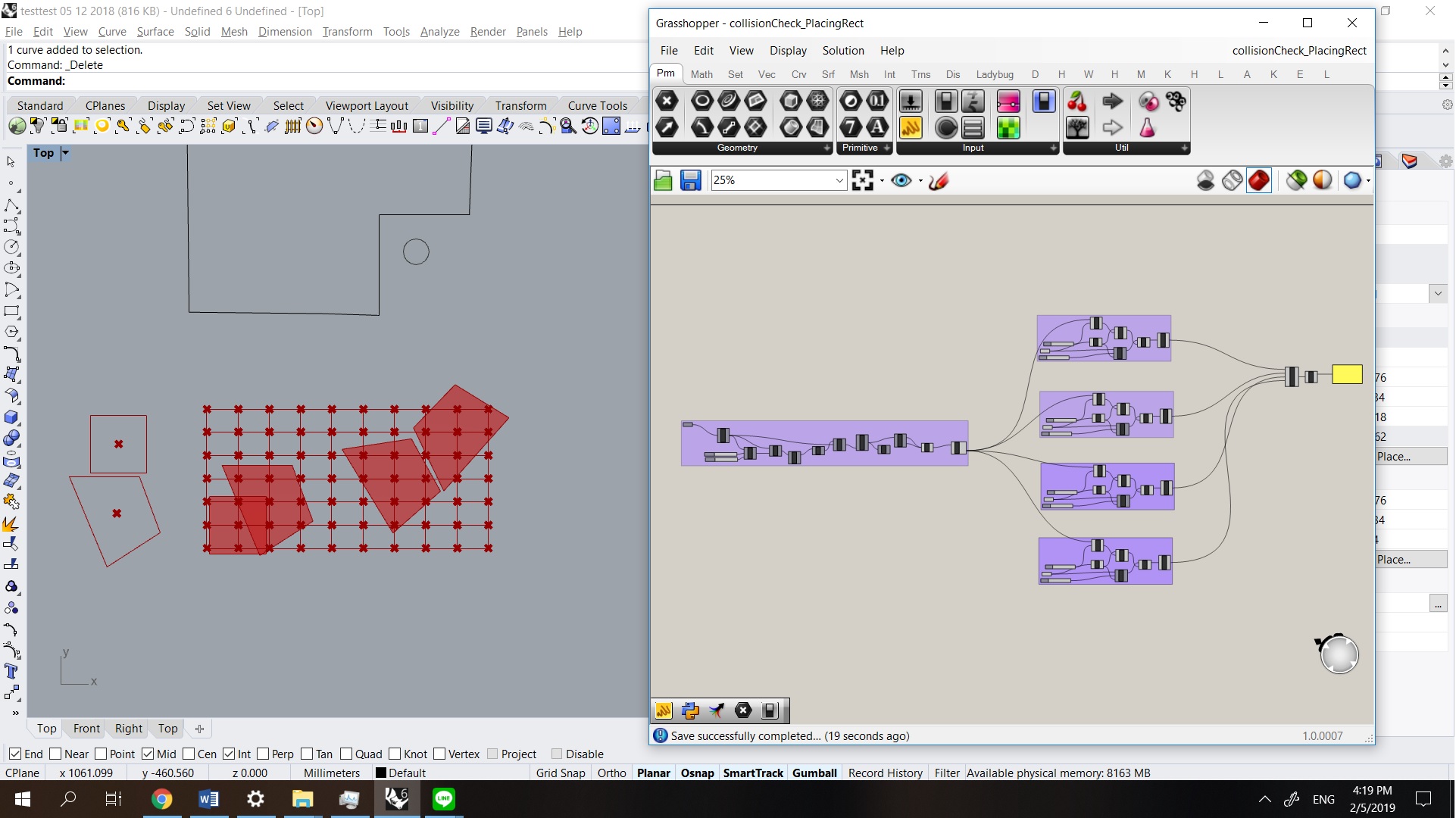 Multiple Object Placing On Grid Preventing Collision Grasshopper Mcneel Forum