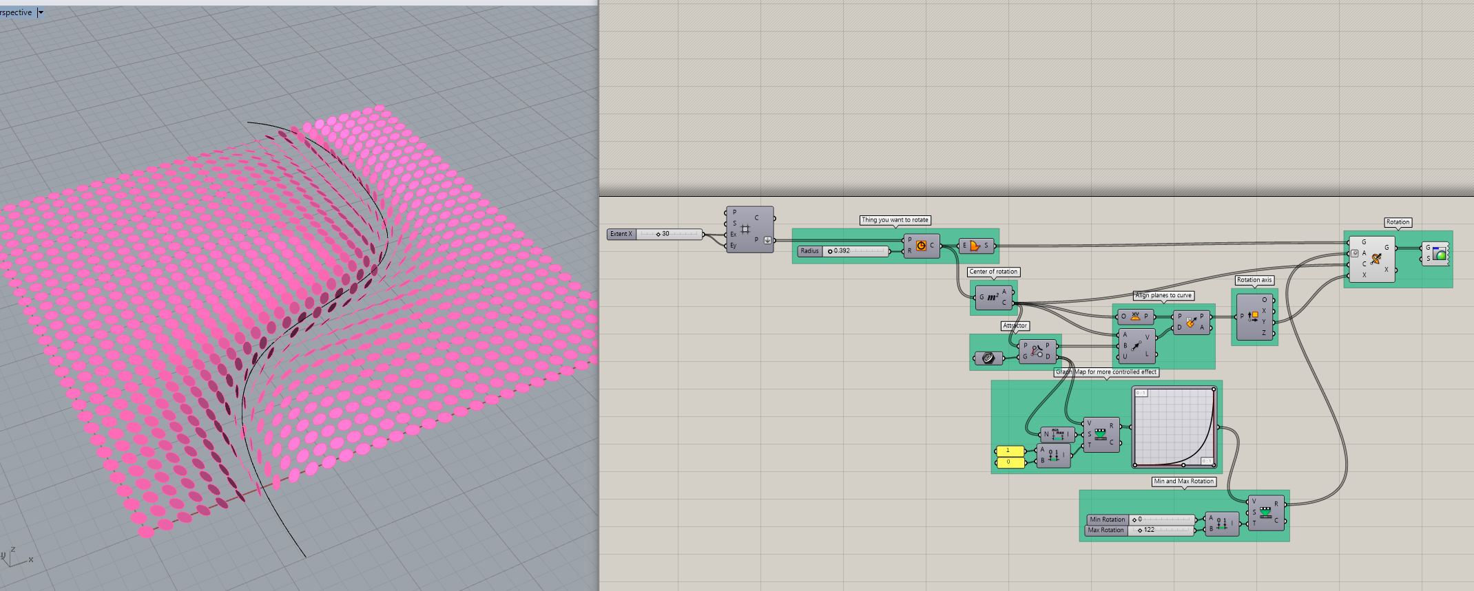 Rotate 3d Object With Attractor Line Grasshopper Mcneel Forum