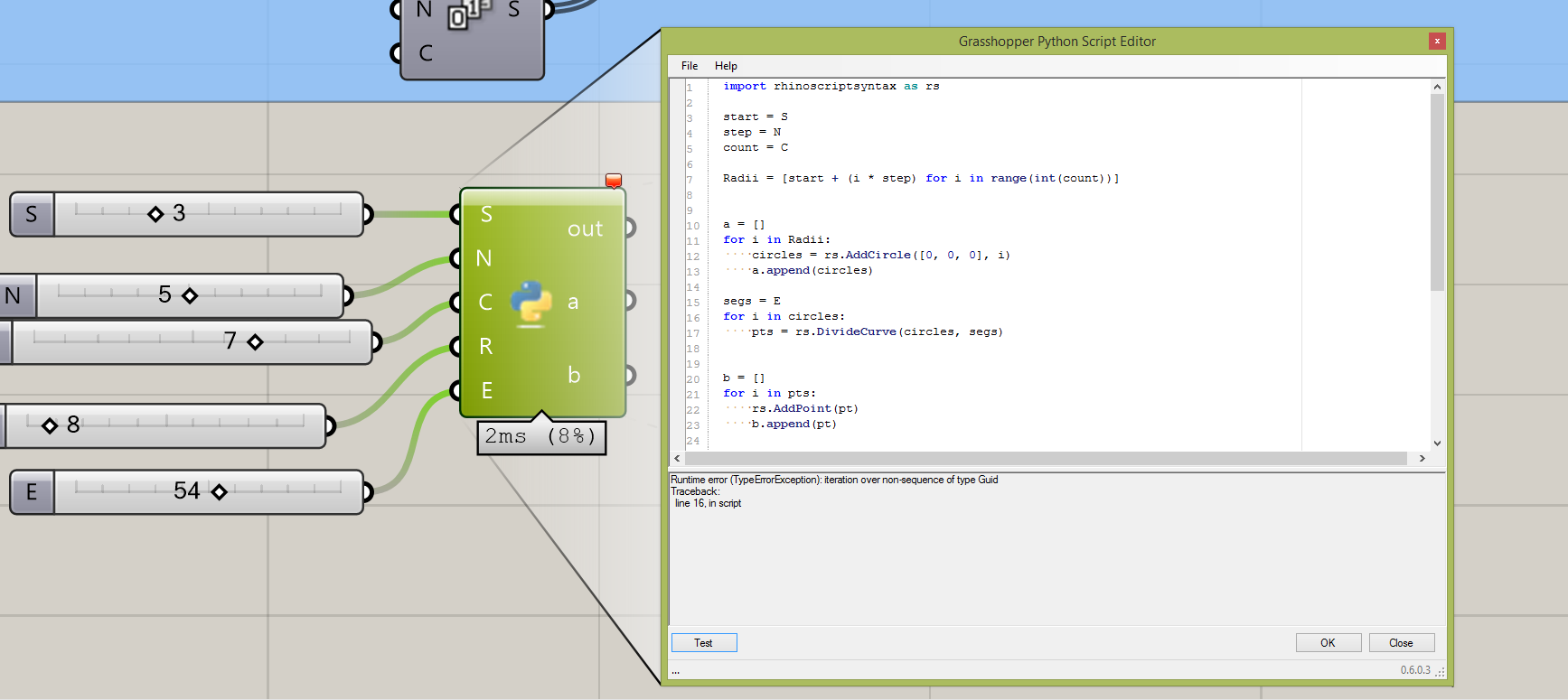 Create Circles, Divide and Connect Points from Gh to Py - Scripting - McNeel Forum