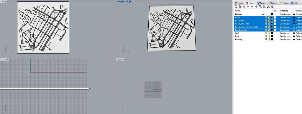 Boolean difference for road mesh objects (for 3D printing) - Rhino for ...
