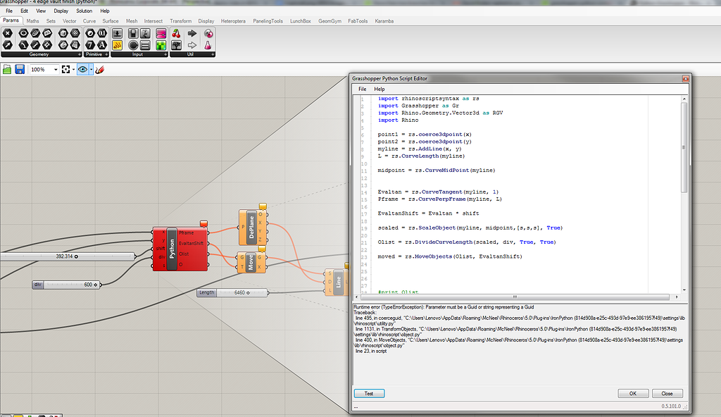 Moving a list of points ( list generated in python ) - Grasshopper ...
