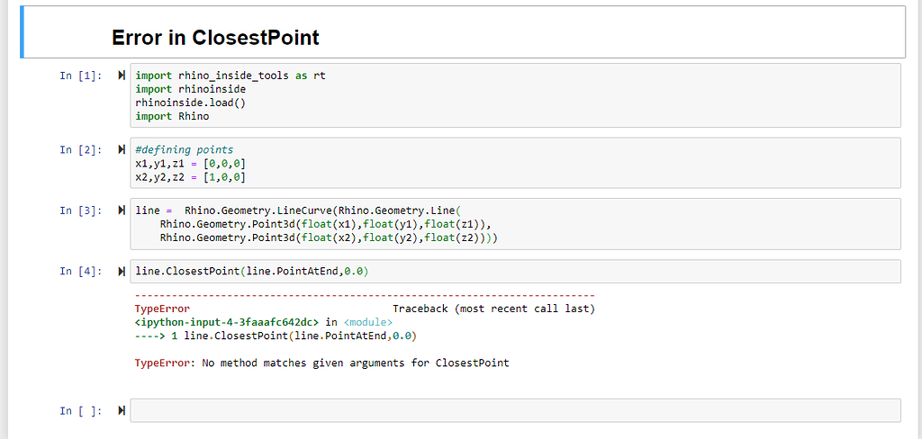 ClosestPoint in cpython, rhinoinside - Rhino Developer - McNeel Forum