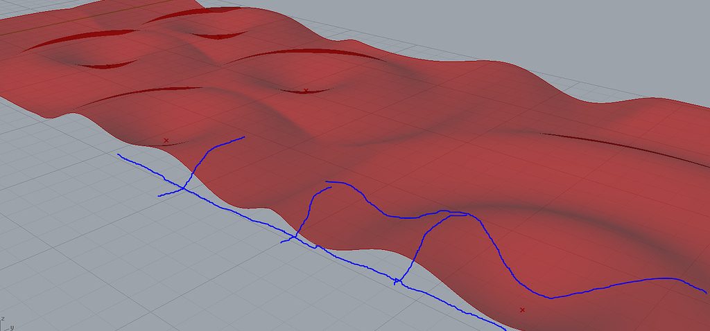 Smooth ripple surface from edge to attractor - Grasshopper - McNeel Forum
