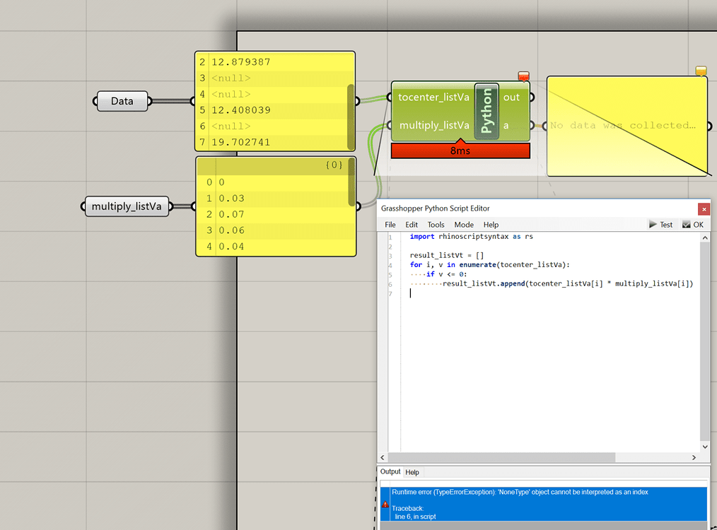 Grasshopper Python - Skip null and multiplication floats - Grasshopper ...