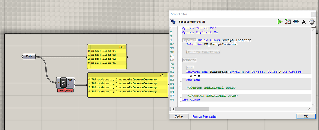 Passing Blocks Through VB Component - Grasshopper - McNeel Forum
