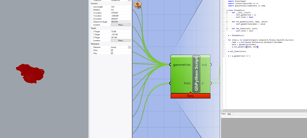 Geometries inside GhPython class not passing through different components - Scripting - McNeel Forum