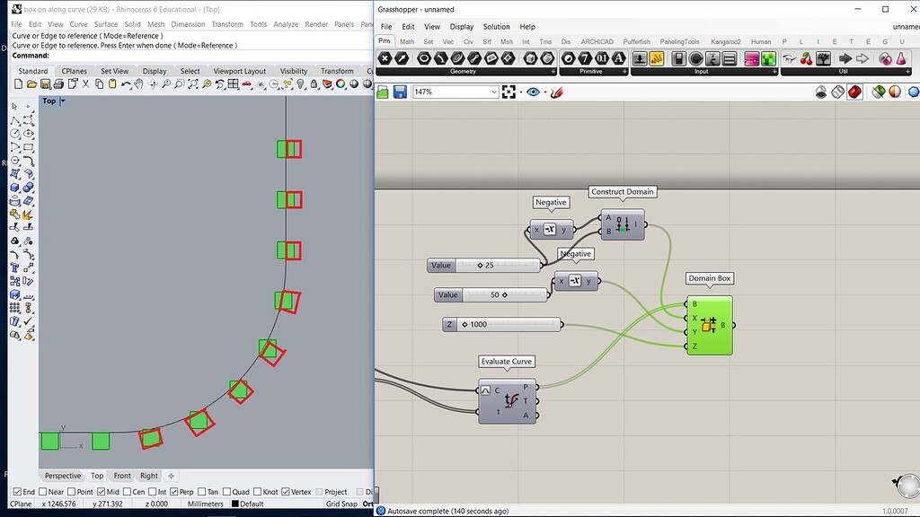 Box along curves - Grasshopper - McNeel Forum