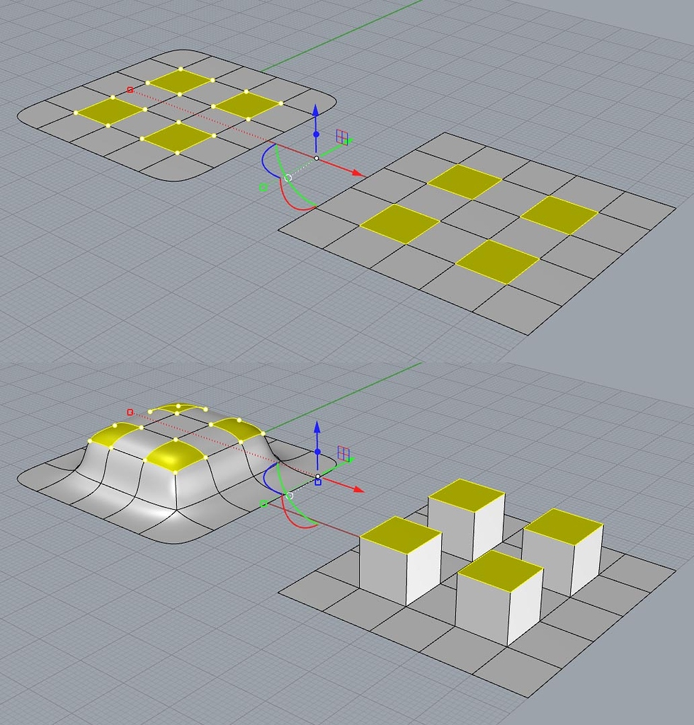 SubD/mesh extrude difference - SubD - McNeel Forum