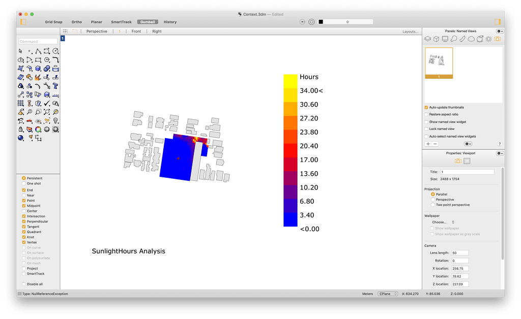 Unrealistic Low total sunlight hours analysis - Grasshopper - McNeel Forum