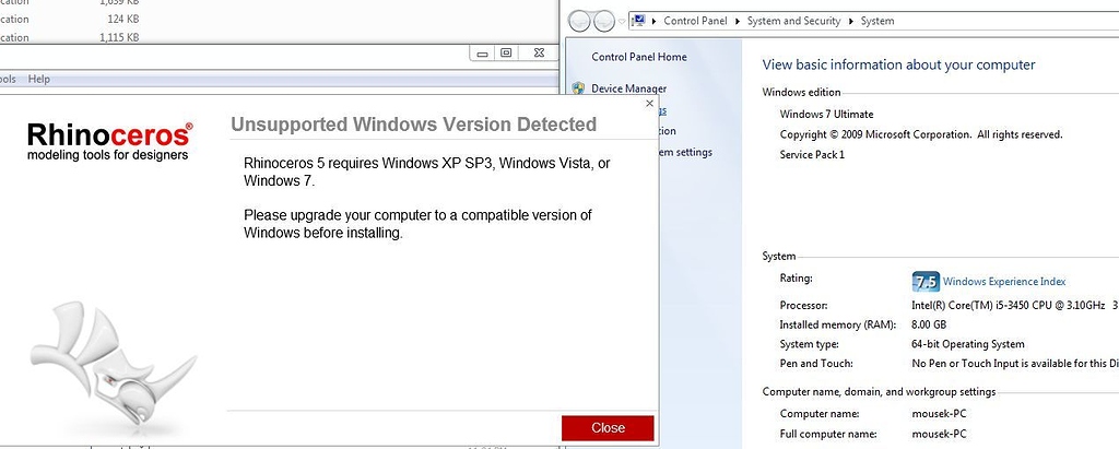 Rhino Doesnt Install On Win 7 Rhino For Windows Mcneel Forum 